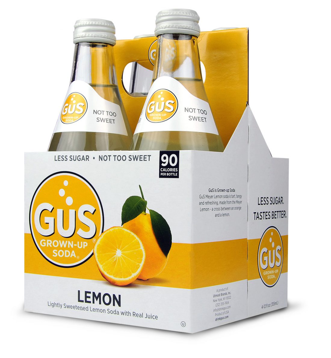 LEMON - GuS Soda - Less Sugar • Not Too Sweet